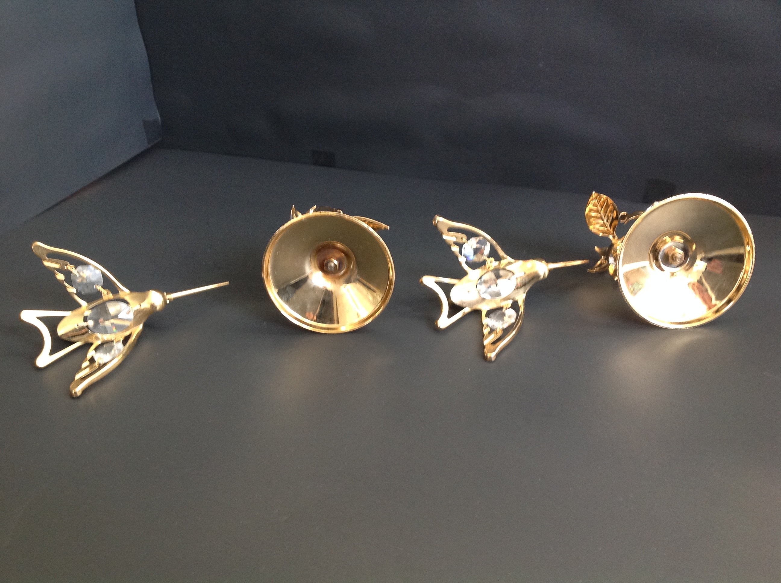 Vintage Austrian Crystal 24K Gold Plated Humming Bird Sun - Etsy