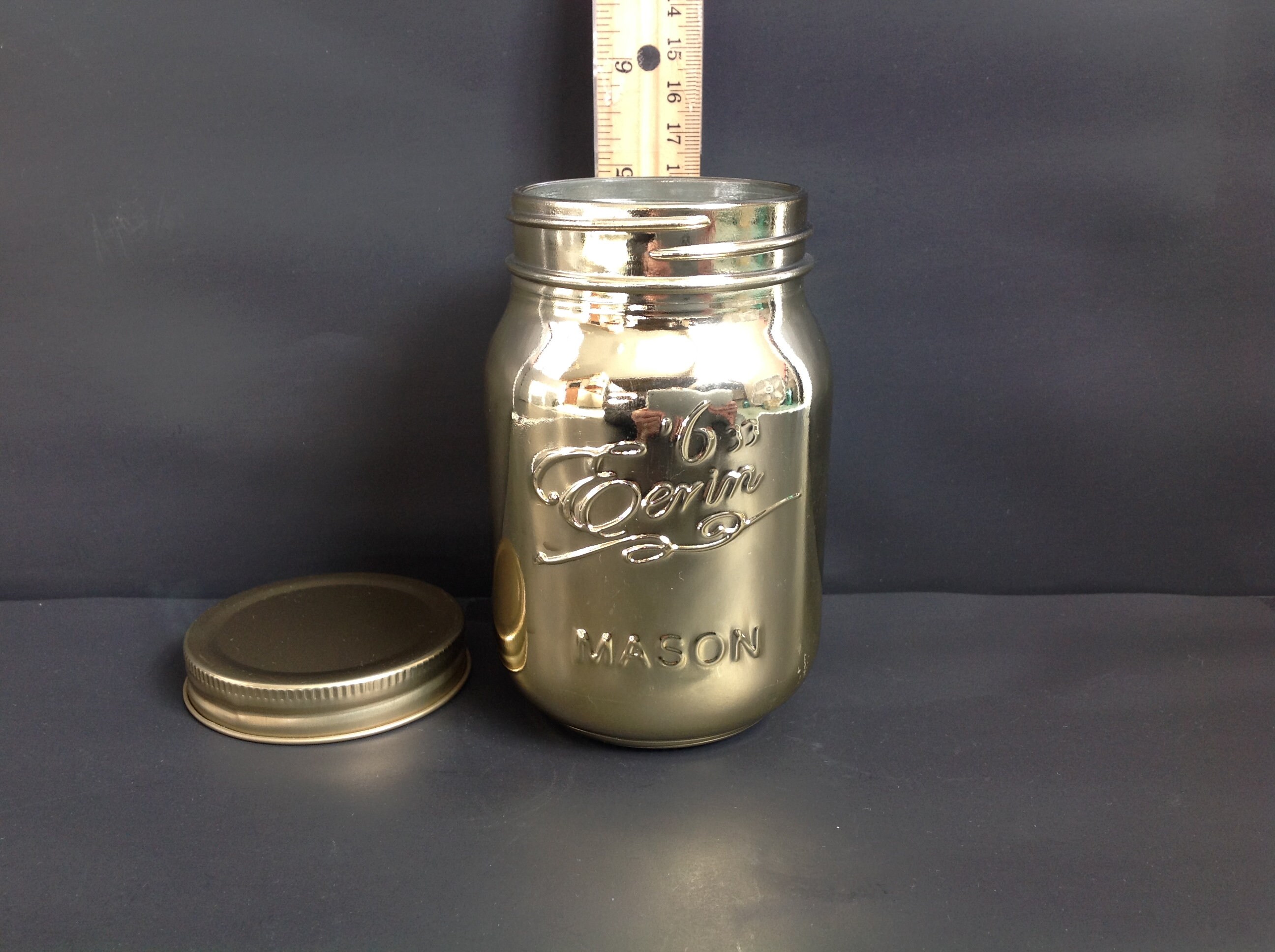 Gold Pint Eerin Mason Jar - Etsy