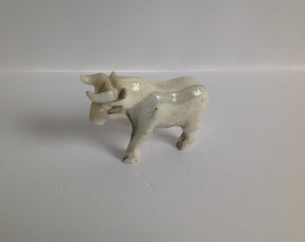 Carved Marble Bull | Etsy