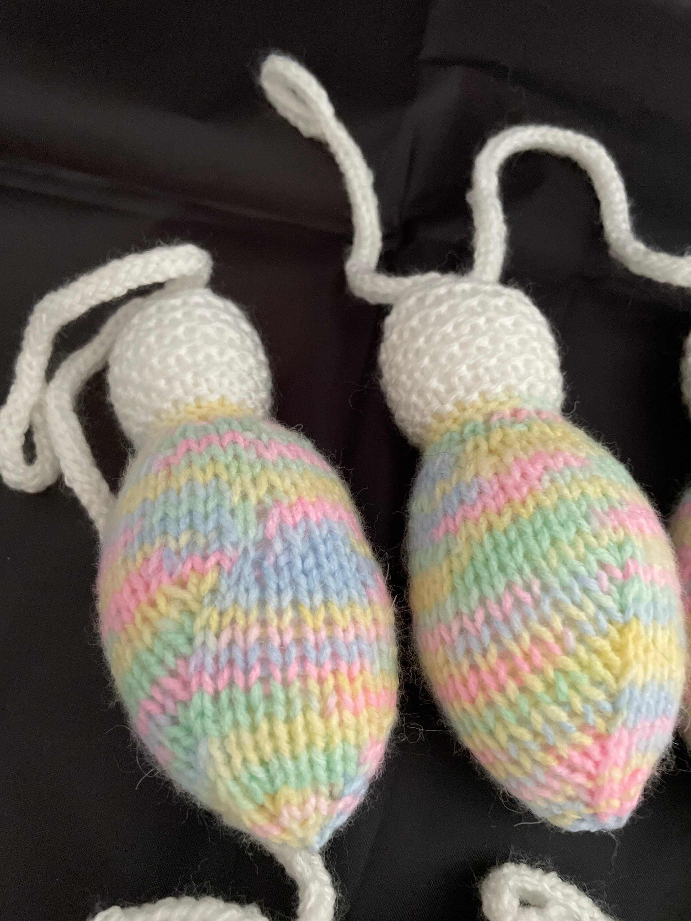 Knitted Pastel Rainbow Fairy Lights Knitted Fairy Lights - Etsy