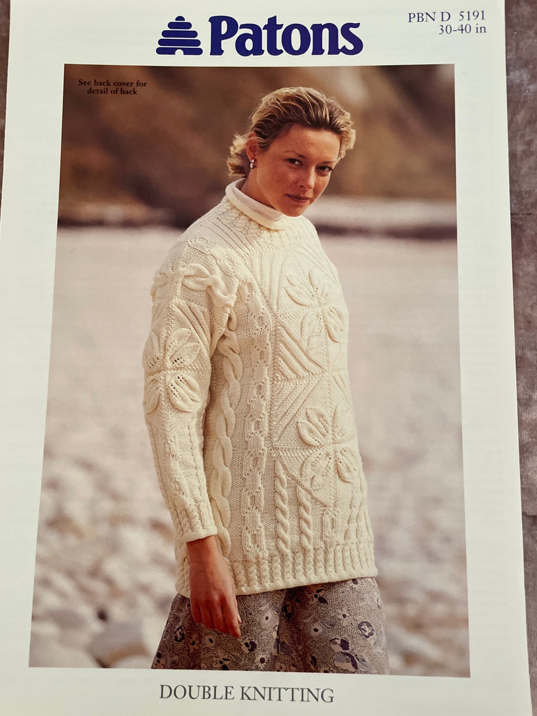 Patons Adult Pattern 5191, Ladies Cable Pattern , Casual Sweater ...