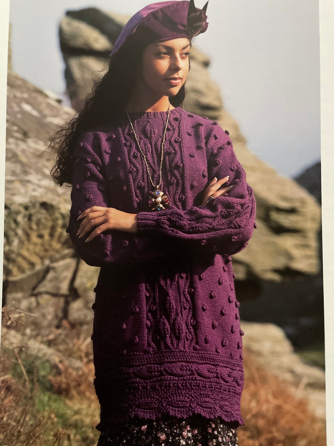 Patons Ladies Cable & Bobble Sweater Knitting Pattern No. 4994 (DK Yarn ...