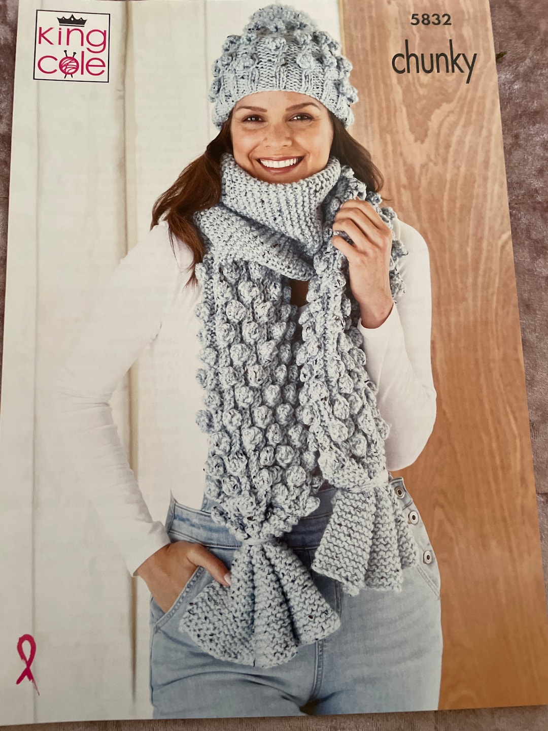 King Cole 5832 Chunky Knitting Patterns - Snood Pattern - Chunky Hat ...
