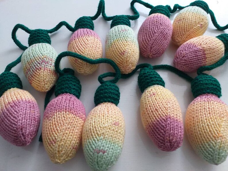 Bestseller Hand Knitted Fairy Lights Knitted Bunting | Etsy