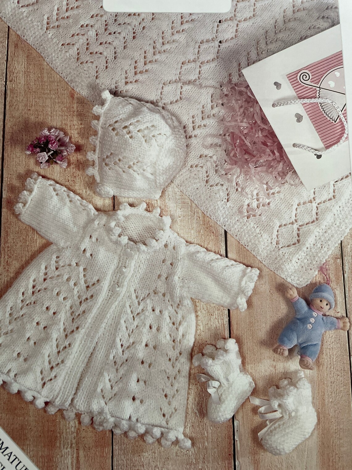 Teddy / Peter Gregory Knitting Patterns 7201 Baby Blanket - Etsy UK