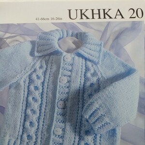UKHKA Knitting Pattern ,baby Cardigan, Baby Hoody Dk Patterns , Double ...