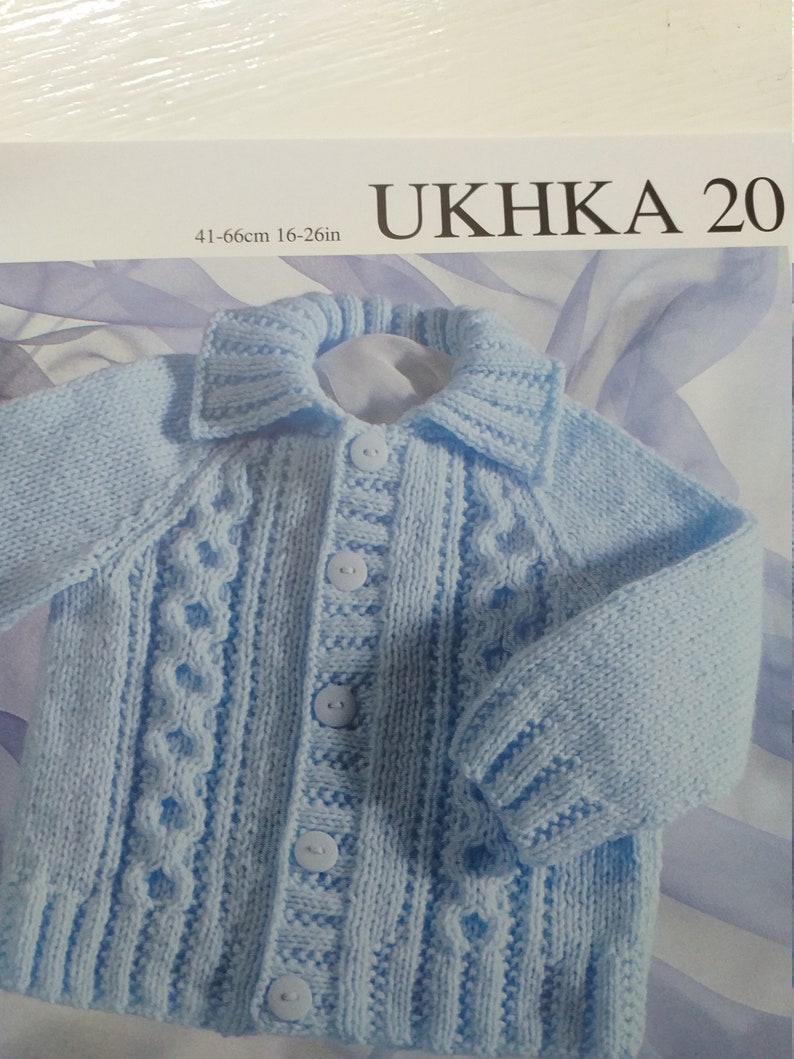 UKHKA Knitting Pattern baby Cardigan Baby Hoody Dk Patterns - Etsy UK