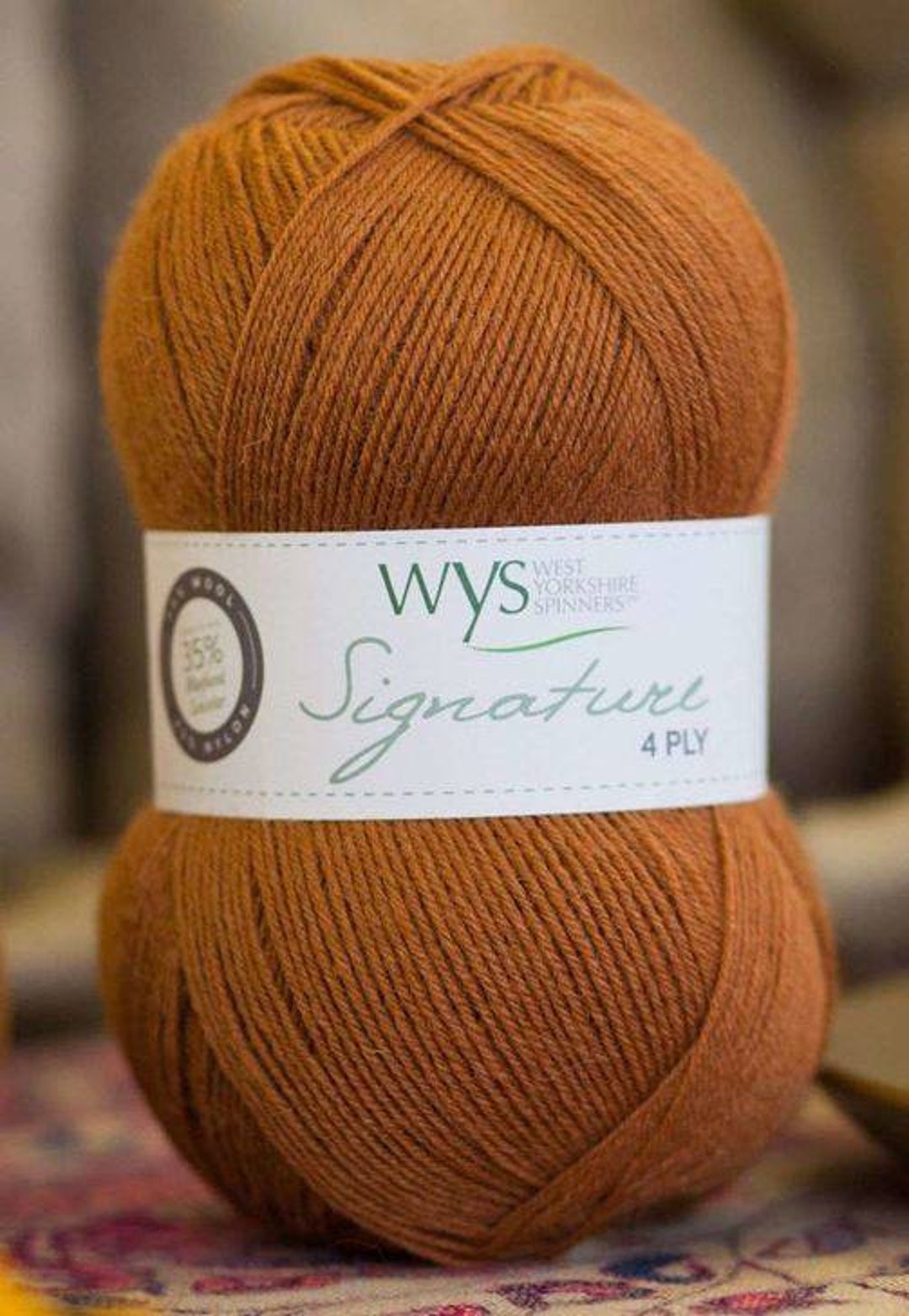WYS Signature 4 Ply Sock Yarn 75% Wool Nutmeg , Brown Sock Wool , Sock ...