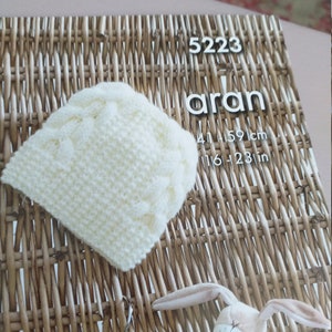 King Cole Aran Pattern 5223 , Baby Knitting Patterns , Baby Aran Coat ...