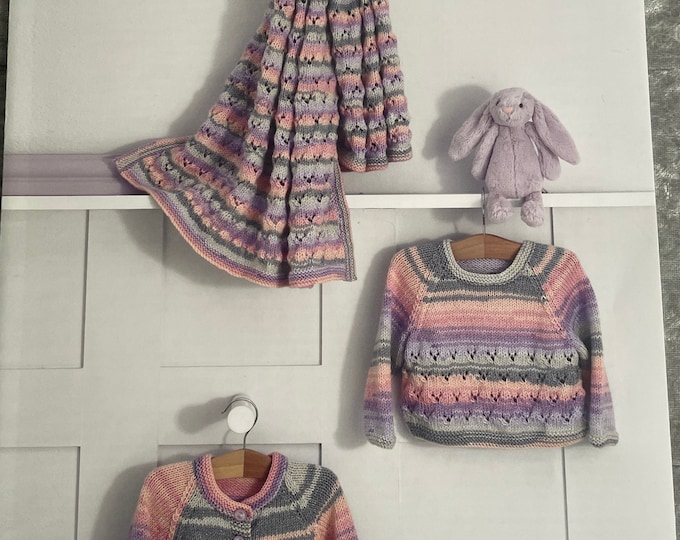 Sirdar Snuggly Knitting Patterns 3806 , 3D Leaf Pattern Baby Blanket ...