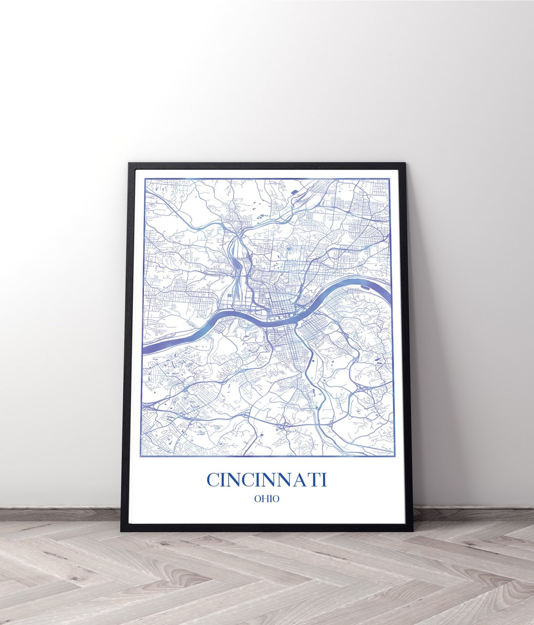 Cincinnati Ohio Map Poster Personalized Gifts - Etsy