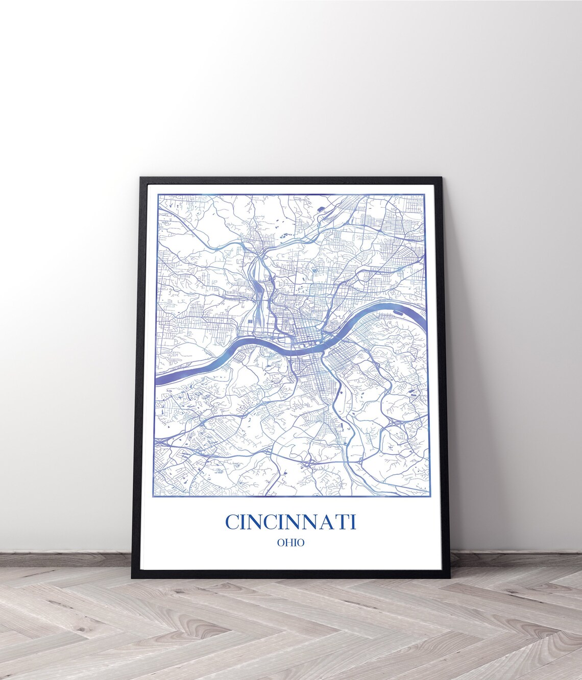 Cincinnati Ohio Map Poster Personalized Gifts - Etsy