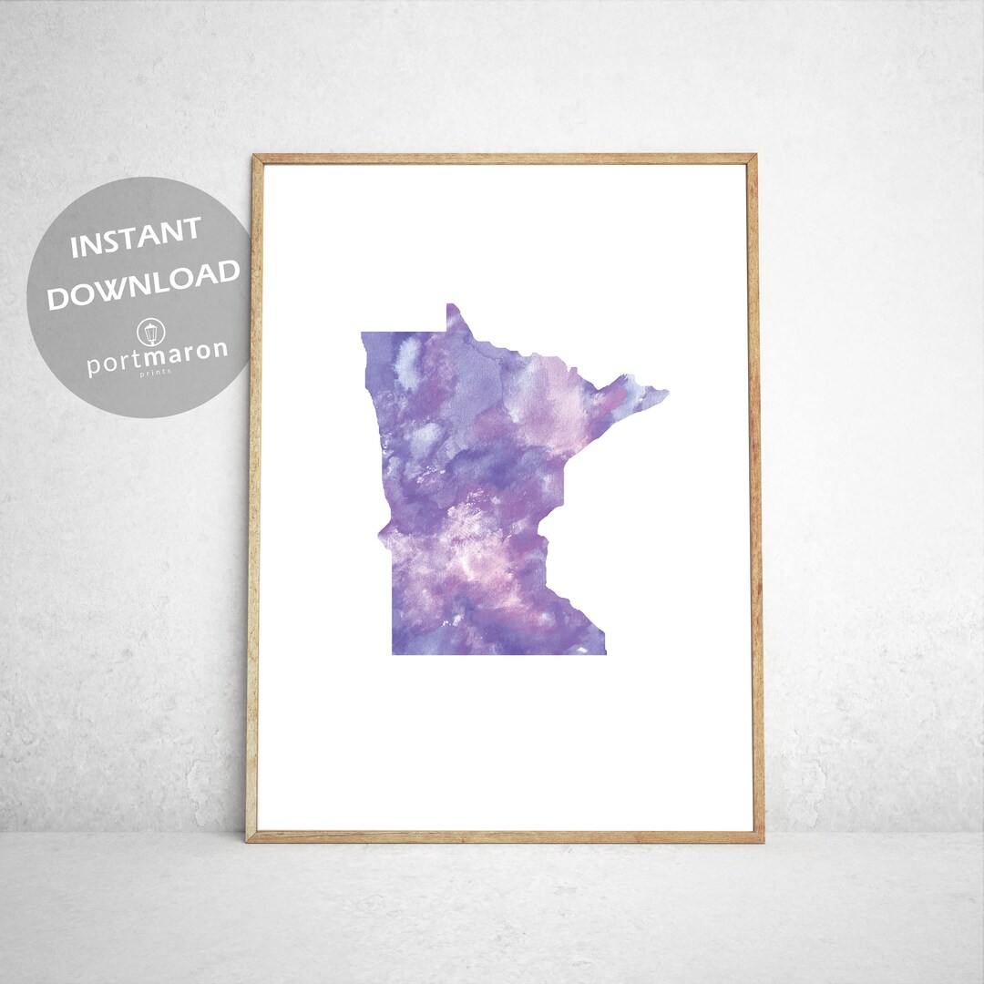 Minnesota Wall Art Map Mothers Day Gift - Etsy