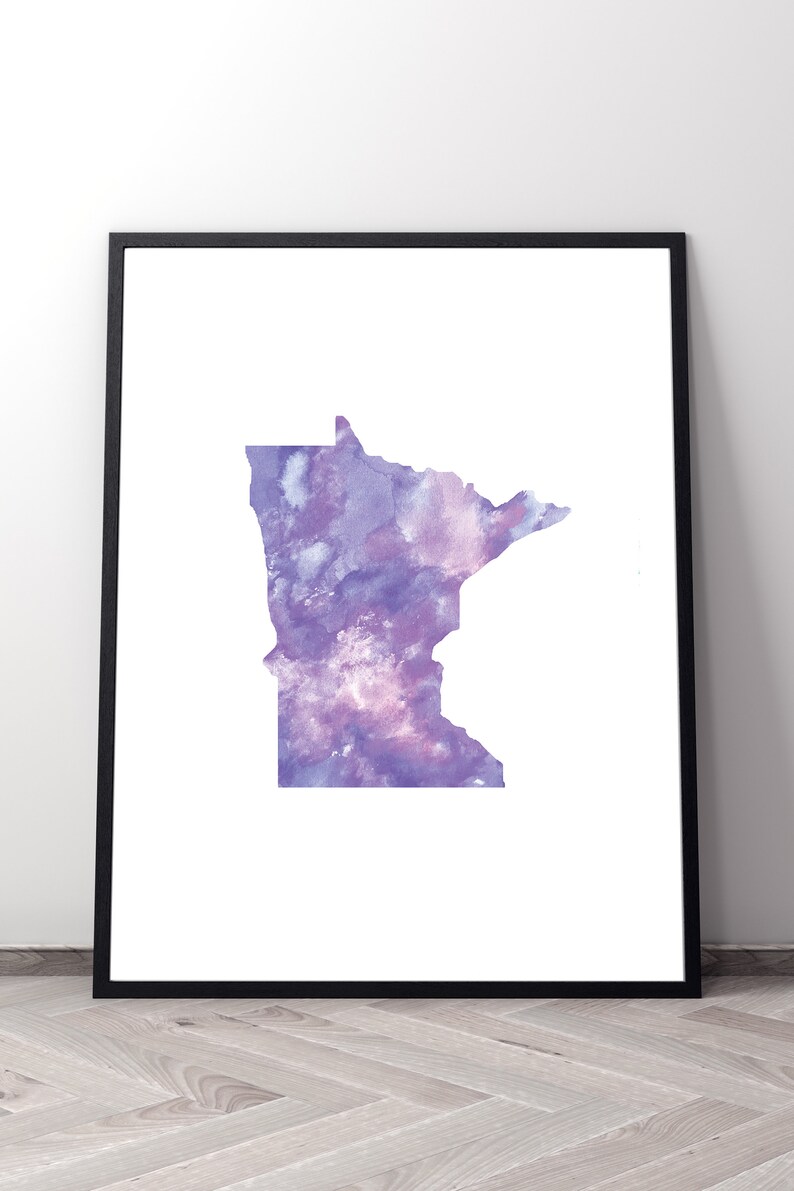 Minnesota Wall Art Map Mothers Day Gift - Etsy