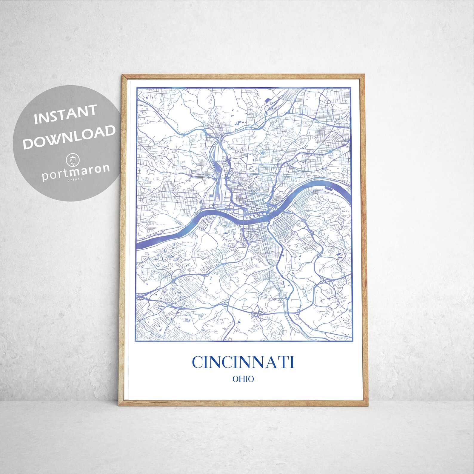 Cincinnati Ohio Map Poster Personalized Gifts - Etsy