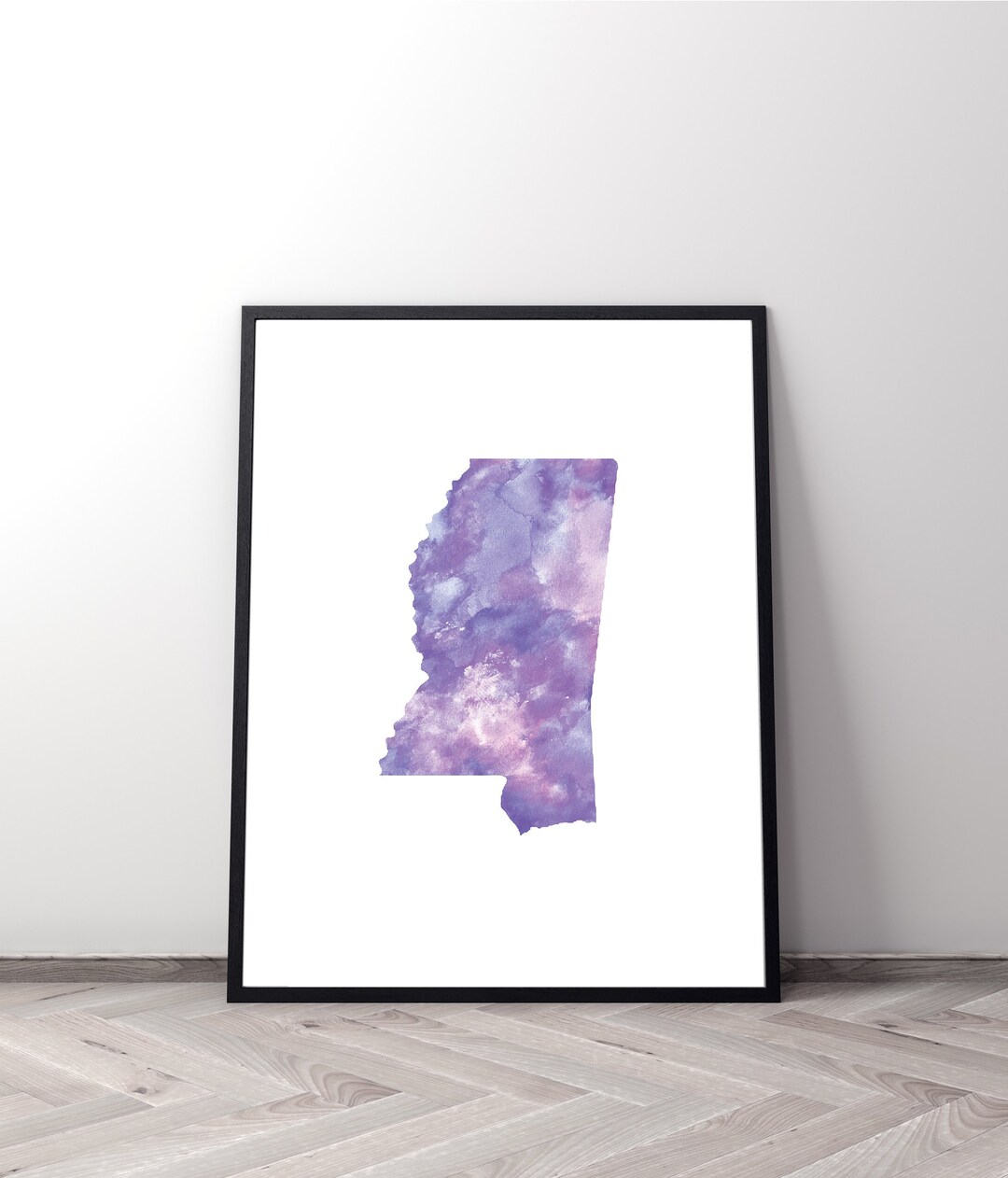 Mississippi Map, Watercolor Print, Digital - Etsy
