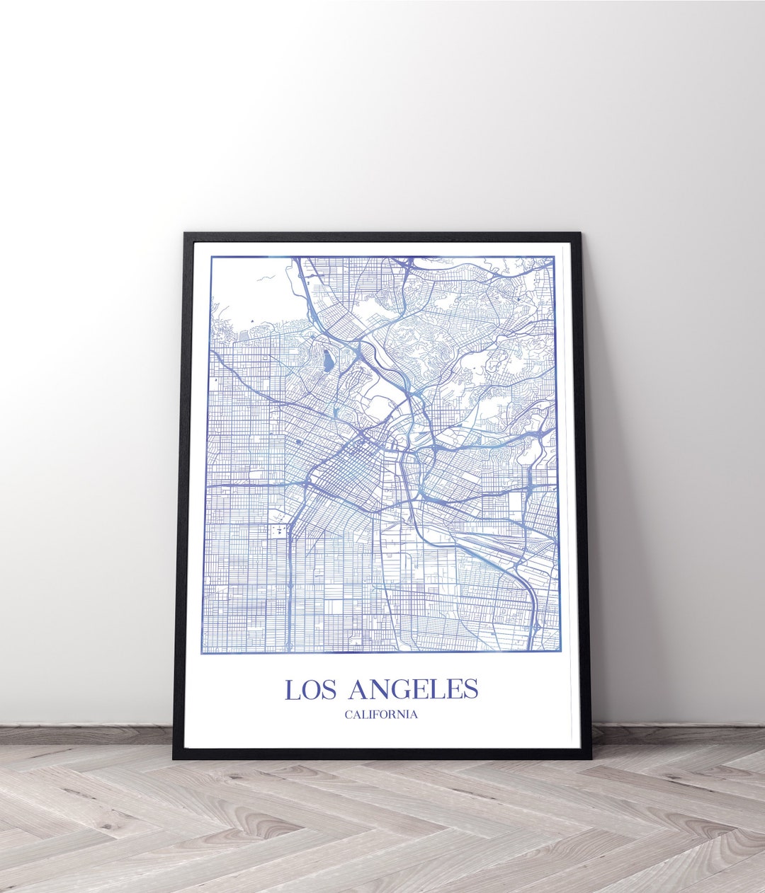 Los Angeles California City Map Poster LA Download - Etsy