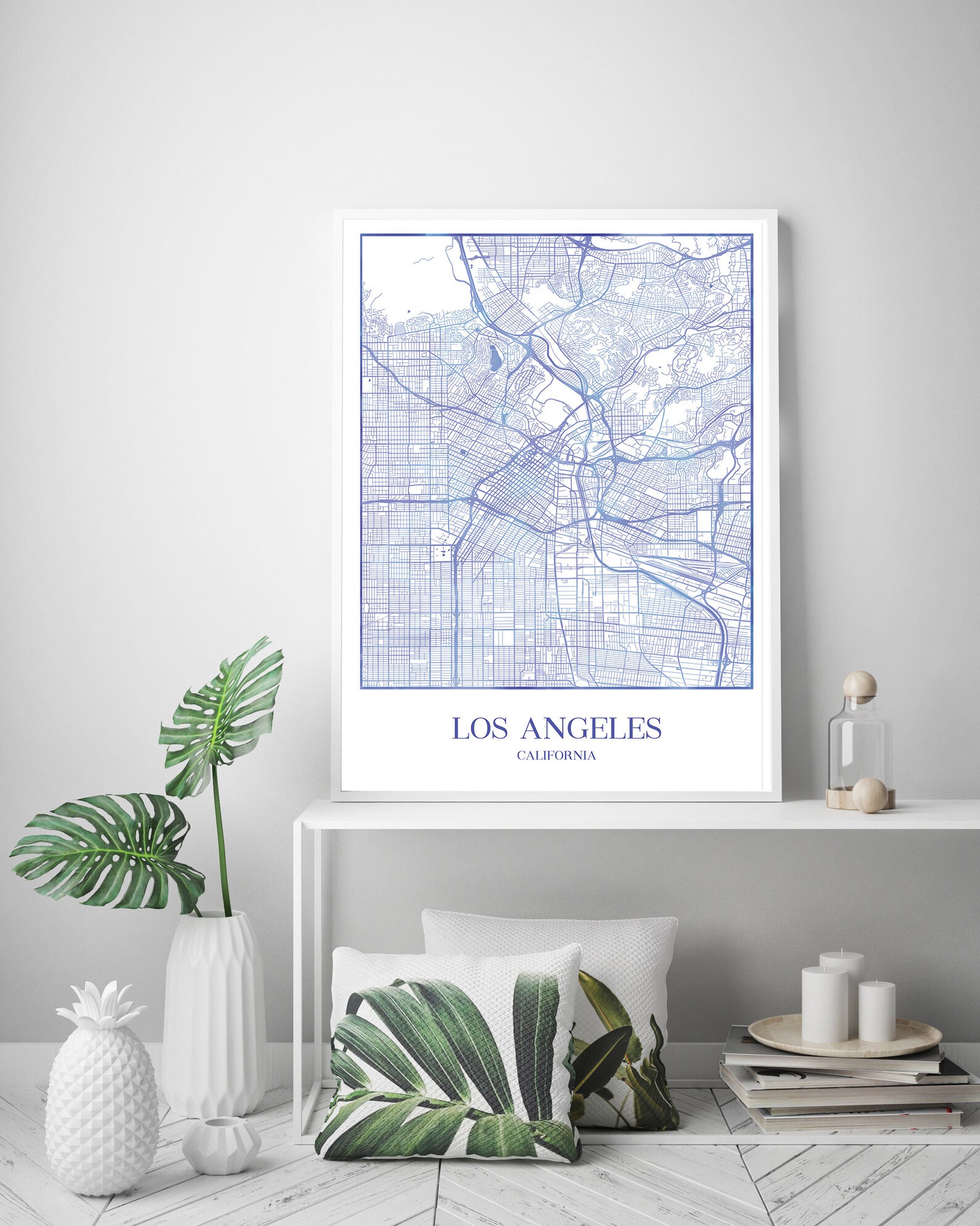 Los Angeles California City Map Poster LA Download - Etsy