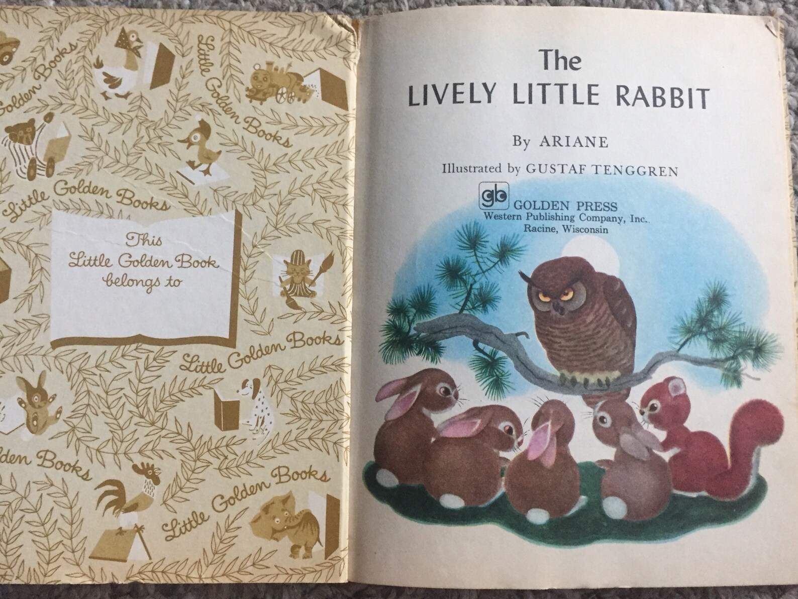 Lively Little Rabbit Little Golden Book Vintage Golden Book - Etsy