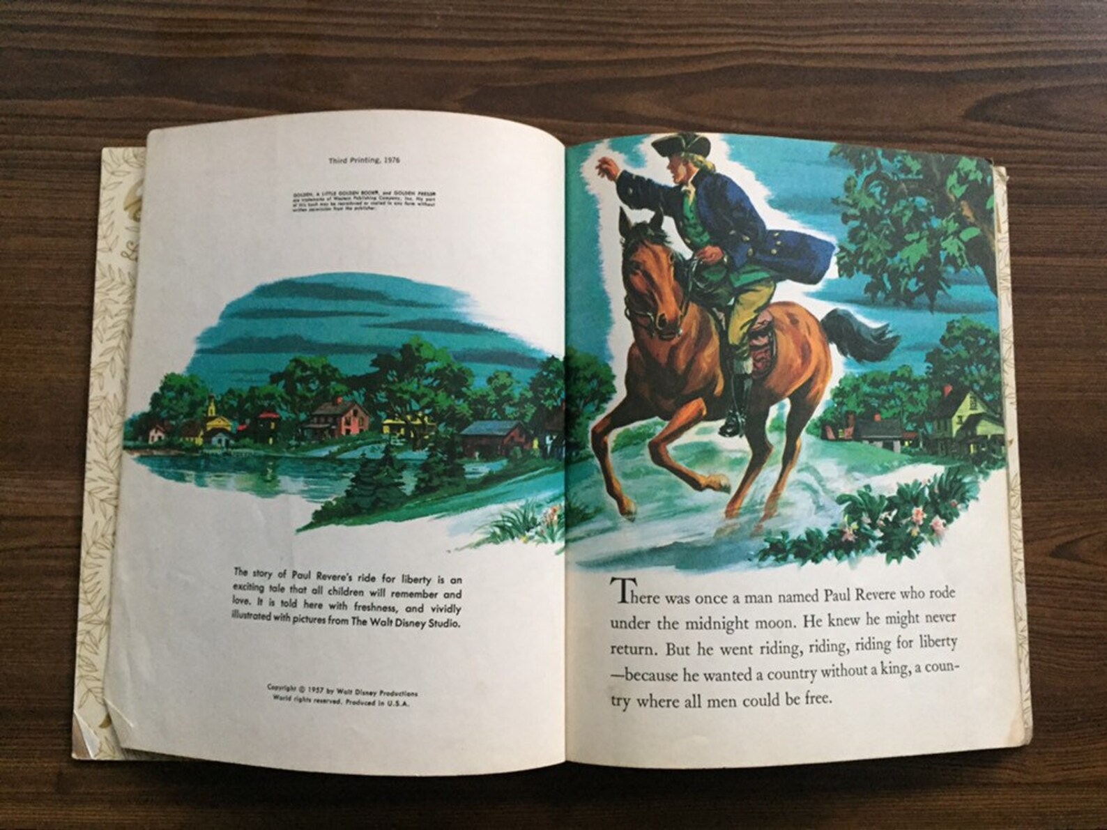 Little Golden Books Walt Disney's Paul Revere Vintage LGB 1957 Edition ...