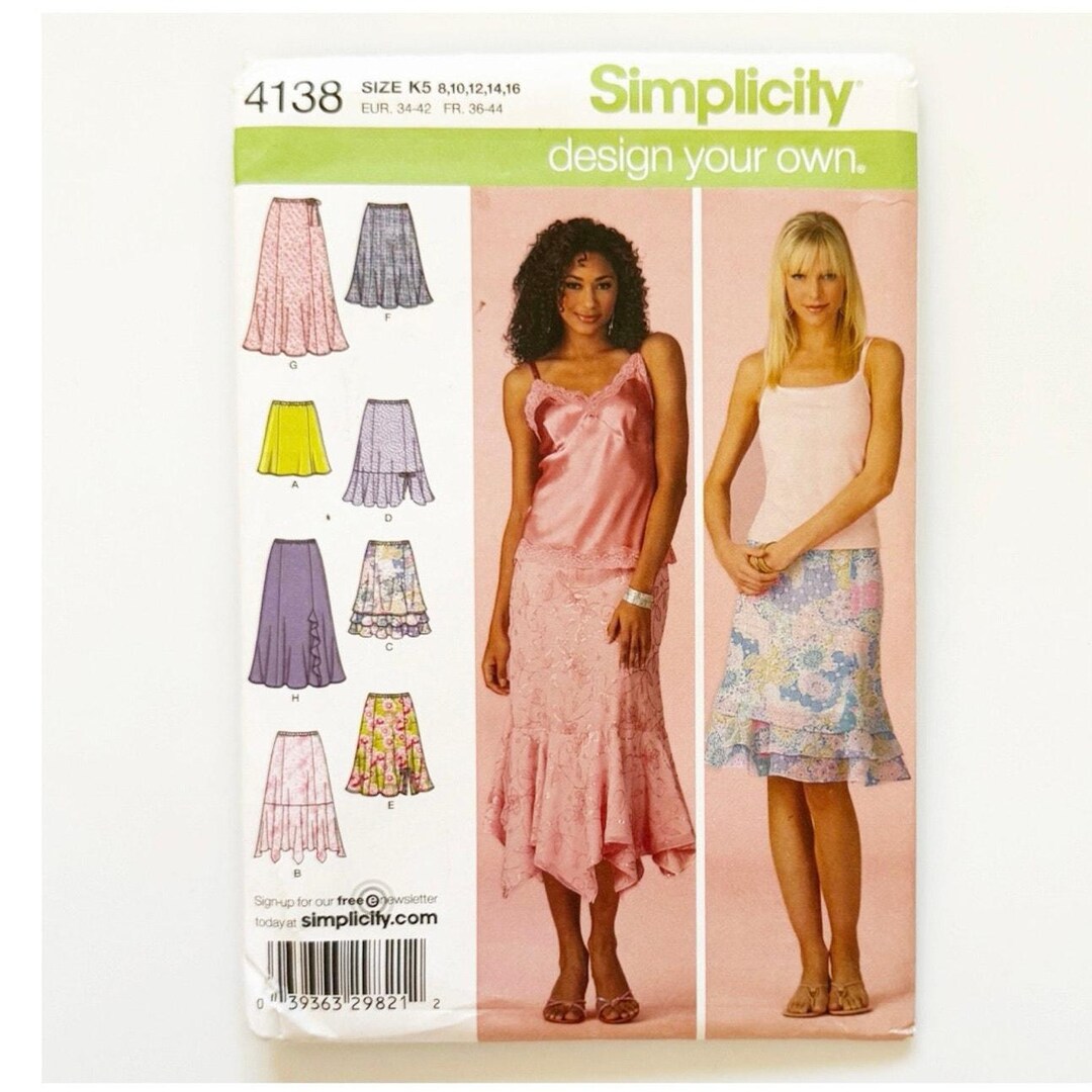 Simplicity Pattern 4138 Misses Design Your Own Skirt Various Styles ...