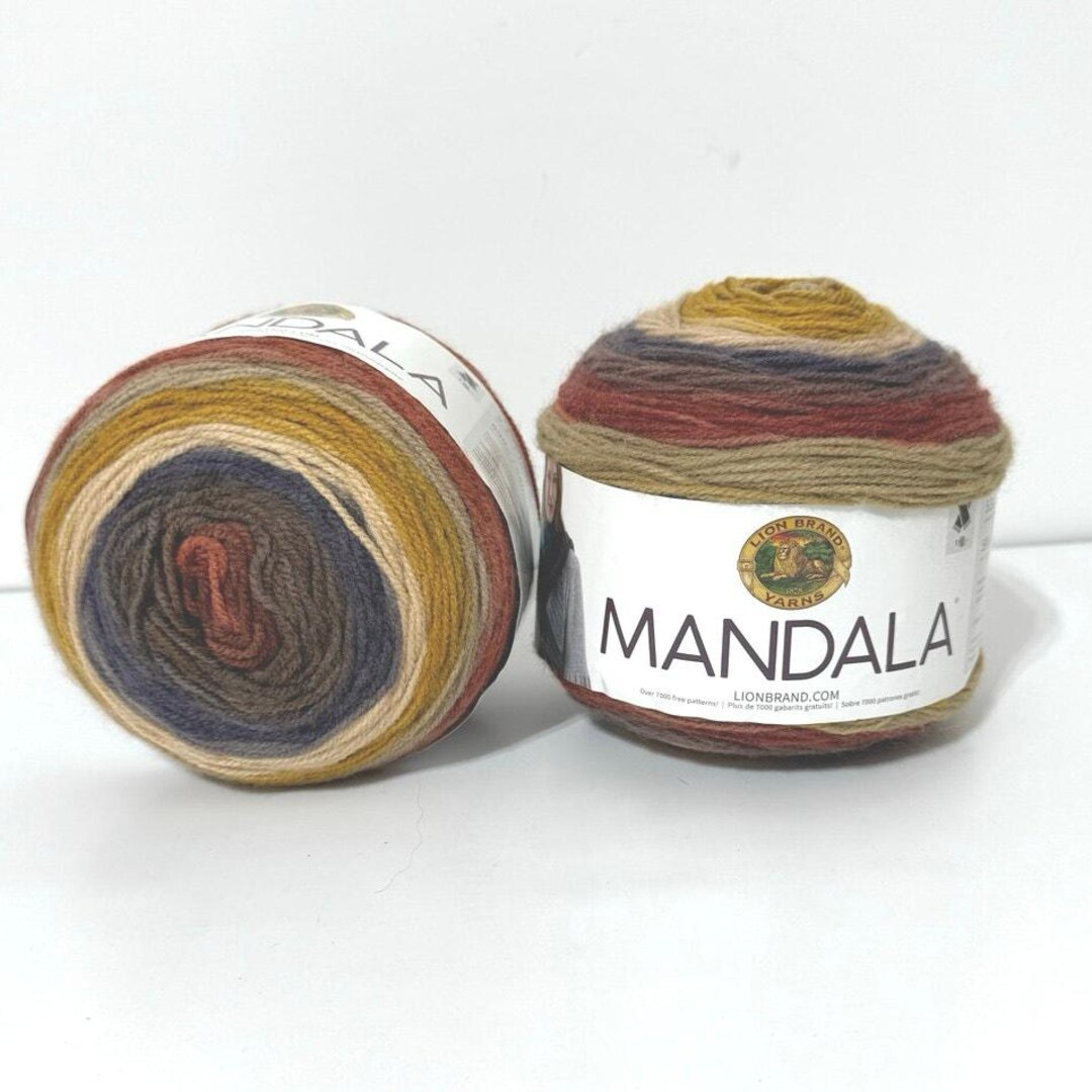 Lion Brand Mandala Lot of 2 Centaur Acrylic Yarn 590 Yds 3-light Weight ...