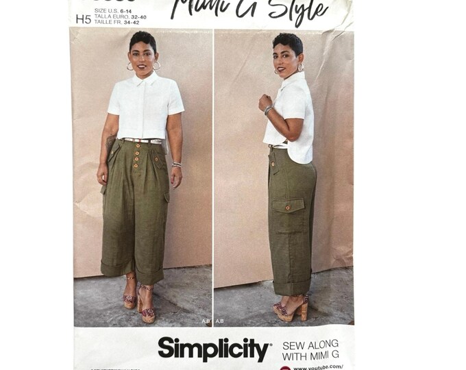 Simplicity Mimi G Sewing Pattern S8889 Misses’ 6-14 Shirt Wide Leg ...