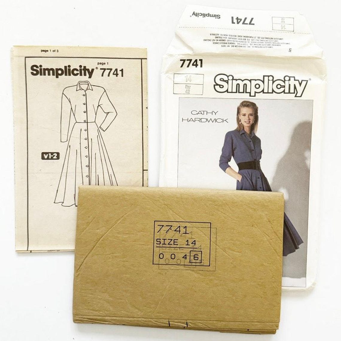 Simplicity Sewing Pattern 7741 Misses’ Dress 14 Fit & Flare Easy to Sew ...