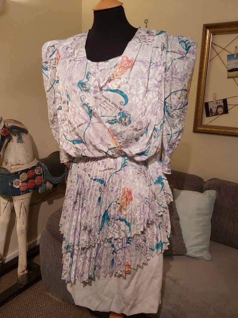 Vintage Funky 80s Dress With Cool Pattern Size 10-12 Retro - Etsy