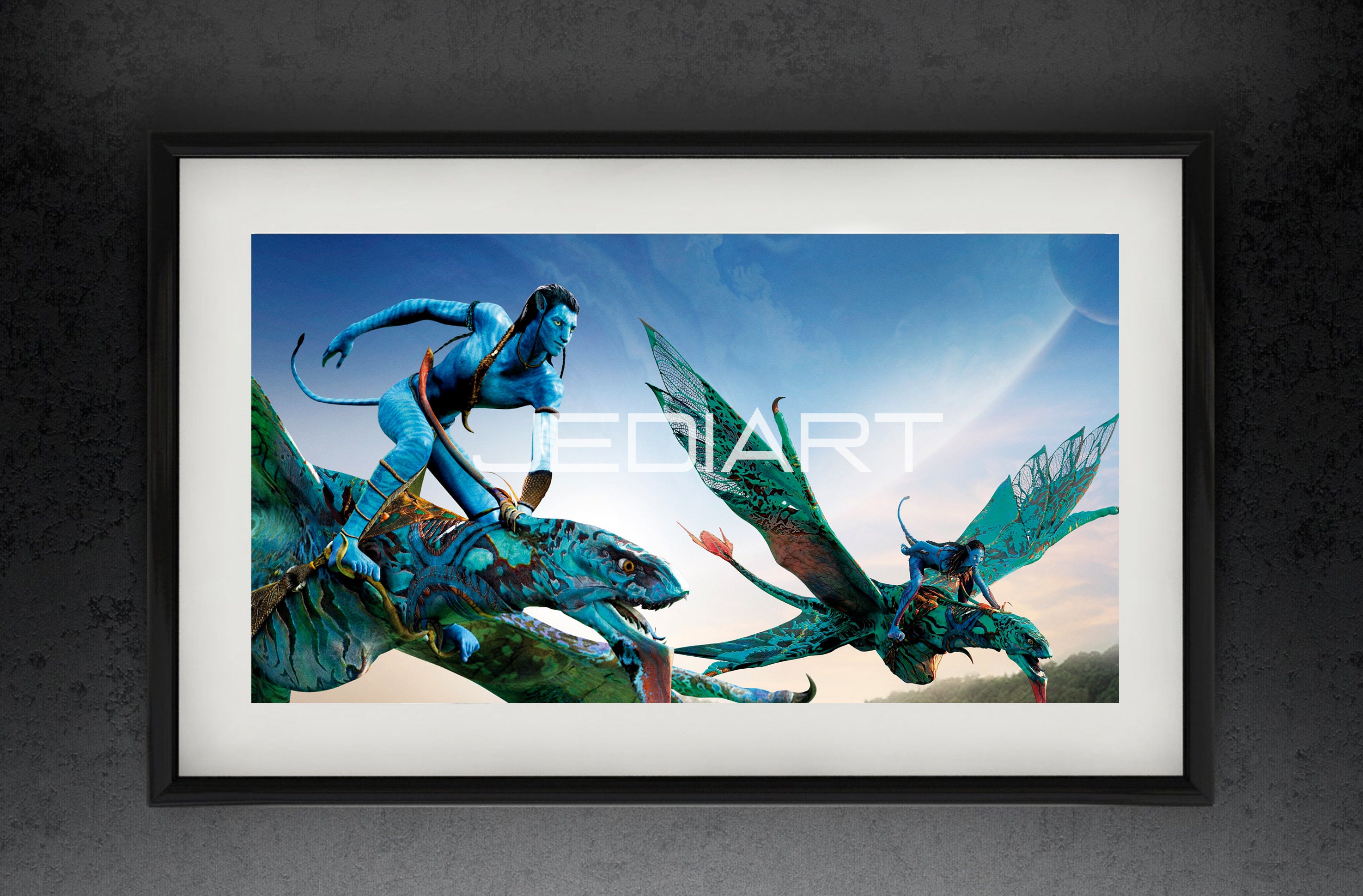 Avatar Banshee Framed and Matted Painting Gift Custom Art - Etsy