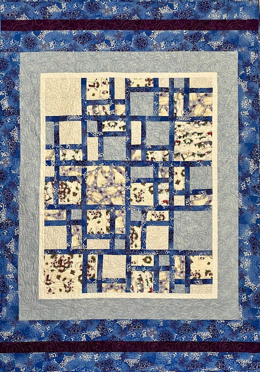 Ice Blue North Lap Throw Quilt - Etsy