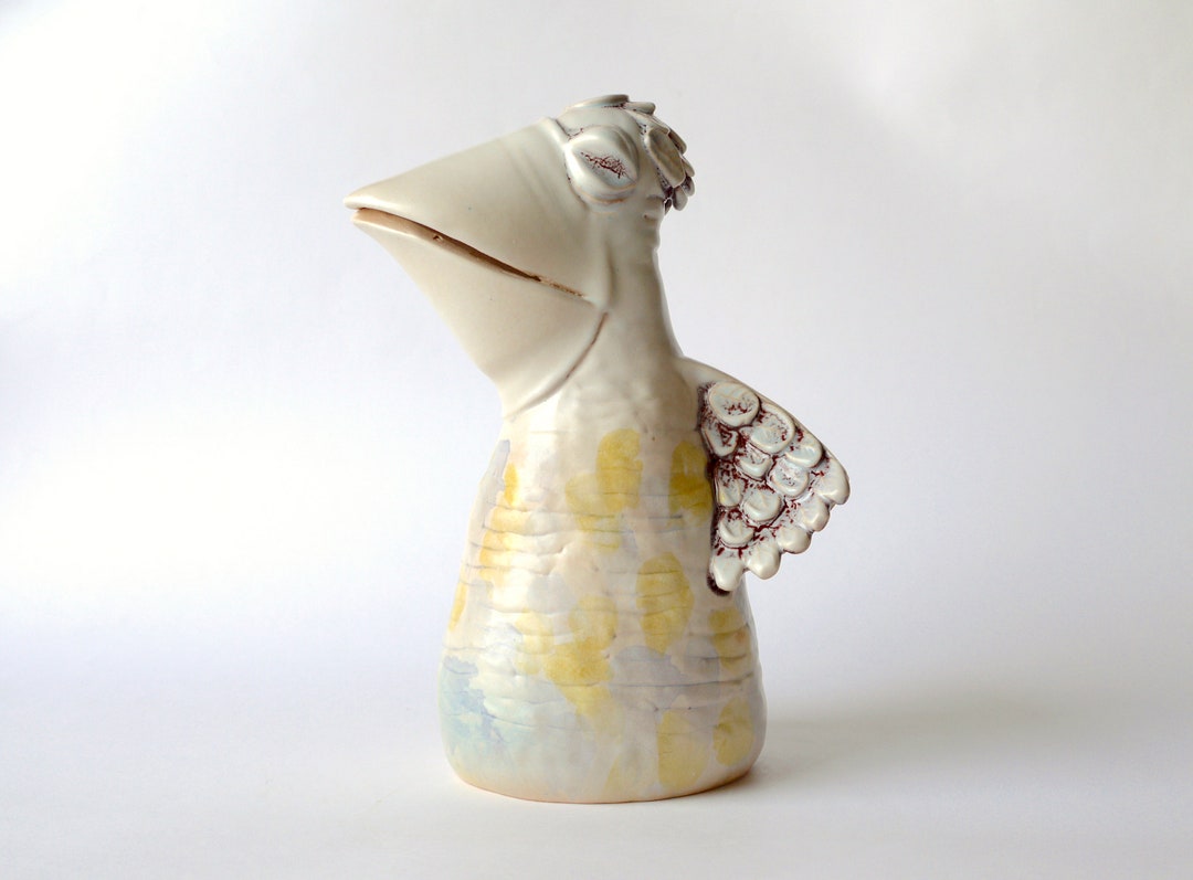 White Bird Money Bank Crow Ceramic Coin Bank, Money Safe, Professional ...