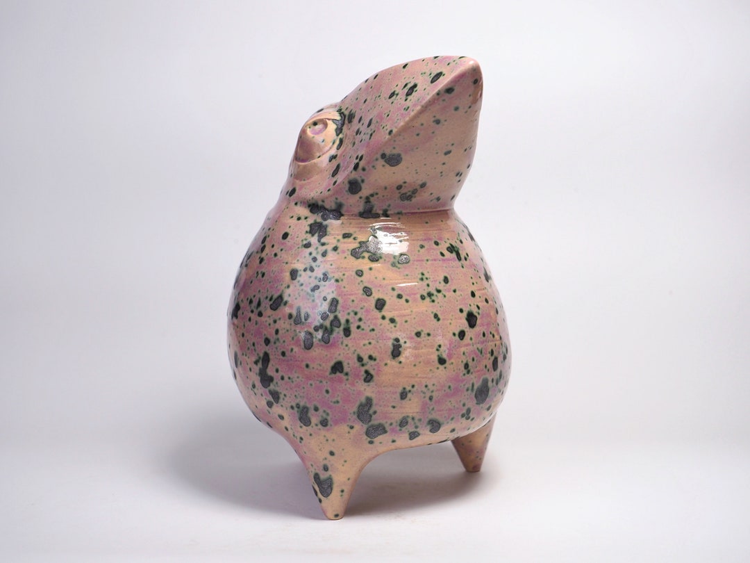 Speckled Crow Ceramic Sculpture - Handmade Ceramic Art, Bird Statuette ...