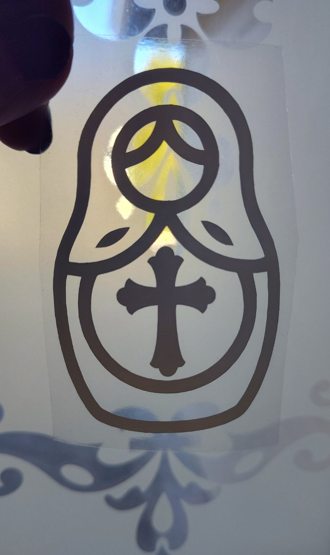 Matryoshka Russian Doll With Cross Window Decal Sticker for Cars, Water ...