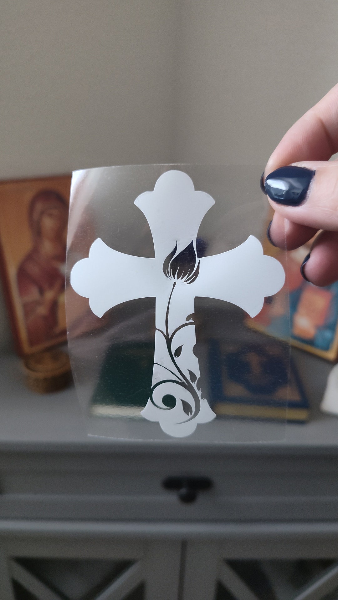 Christian Window Decal Sticker for Cars, Water Bottles, Laptops Cross ...