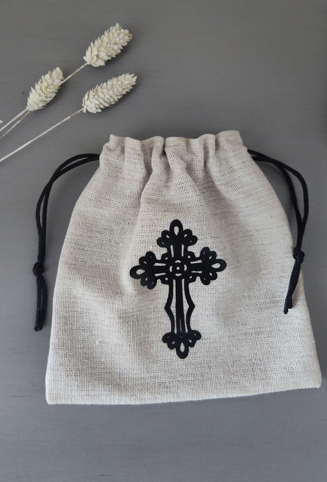 White Orthodox Linen Prosphora Antidoron Drawstring Bag - Etsy