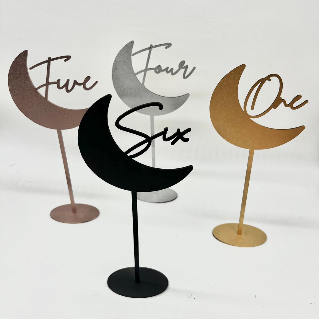 Moon Table Numbers, Wedding Table Numbers, Moon Wedding Decoration ...