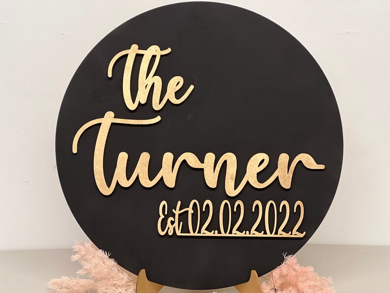 Round Wedding Sign Wood 3D Wedding Sign Mr&mrs Sign Wedding | Etsy