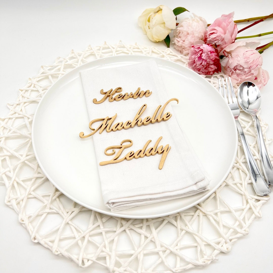 Personalized Wedding Name Tags, Custom Wood Names, Custom Acrylic Names ...