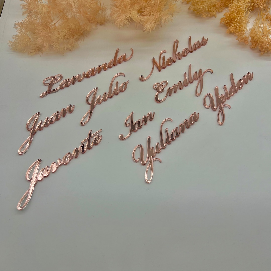 Acrylic Wedding Name Tags Acrylic Birthday Name Tags Custom - Etsy