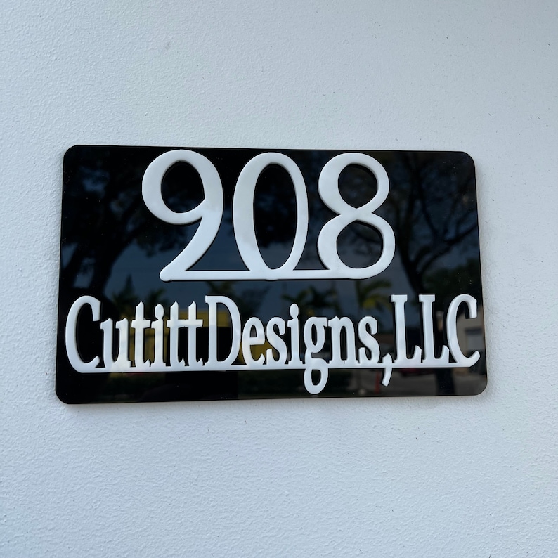 Custom Door Plaques, Acrylic 3D Door Business Name, Office Door Company ...