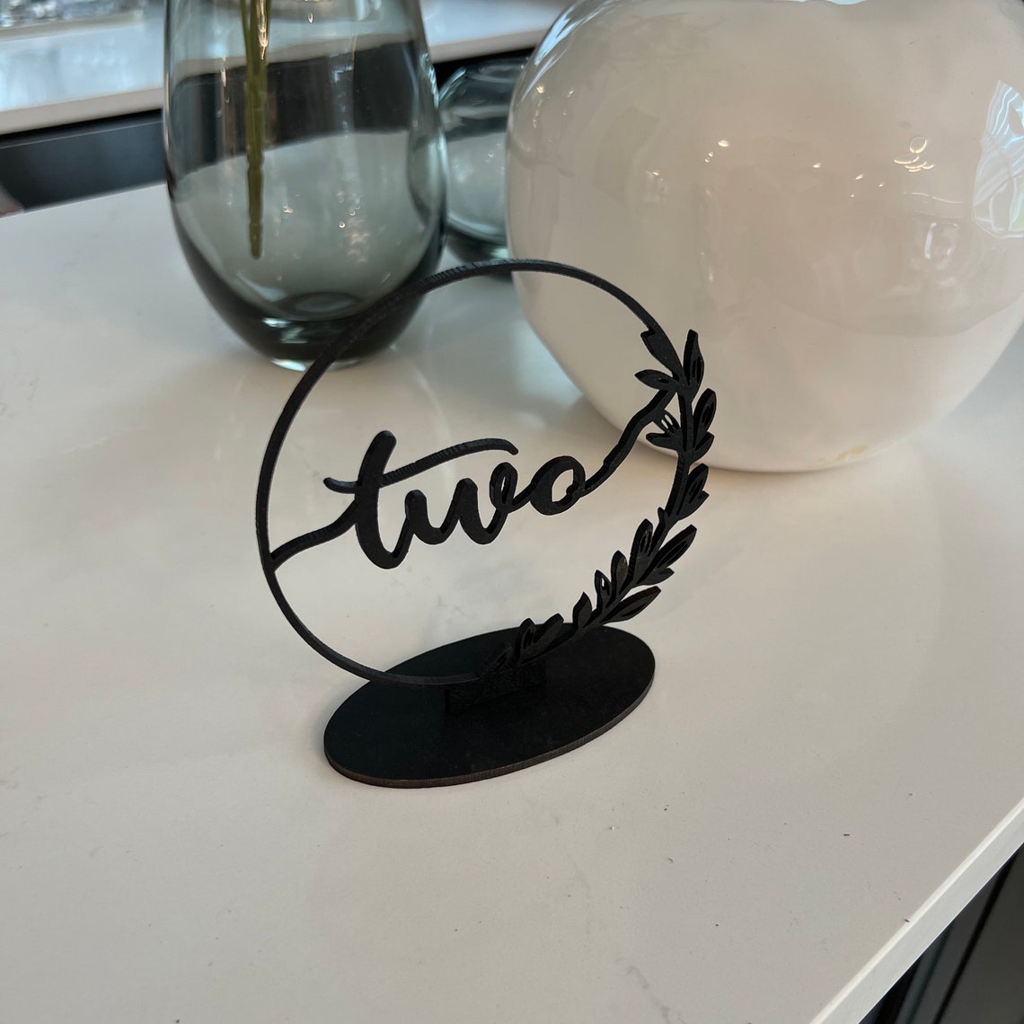 Table Number Sign Circle Floral Table Numbers Wedding Table - Etsy