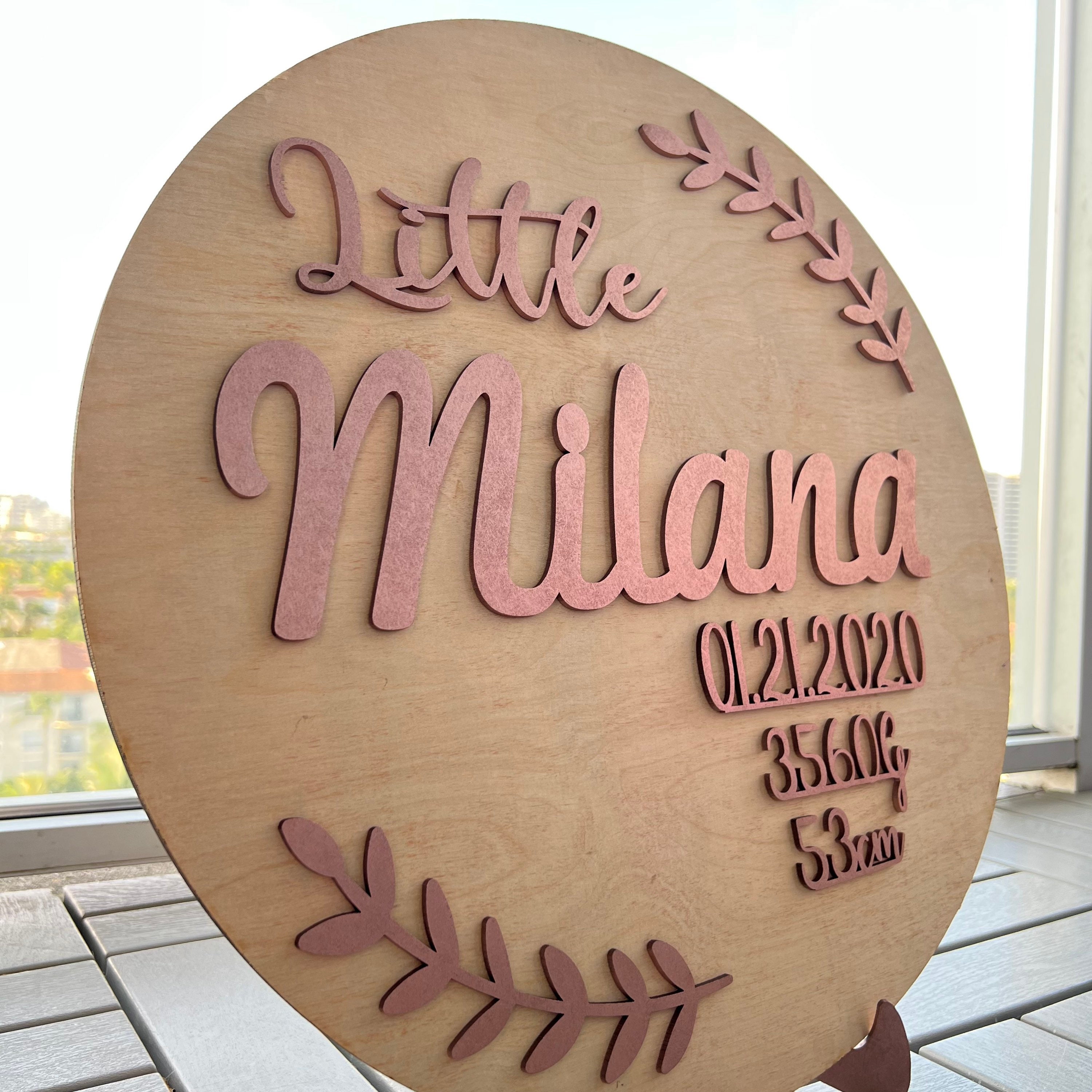 Baby Birth Stat Signnew Baby Stand Wall Sign3d - Etsy