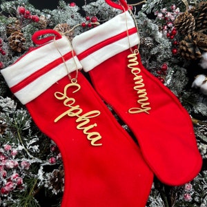 Christmas Name Tag, Personalized Stocking Tag, Custom Name Stocking Tag ...
