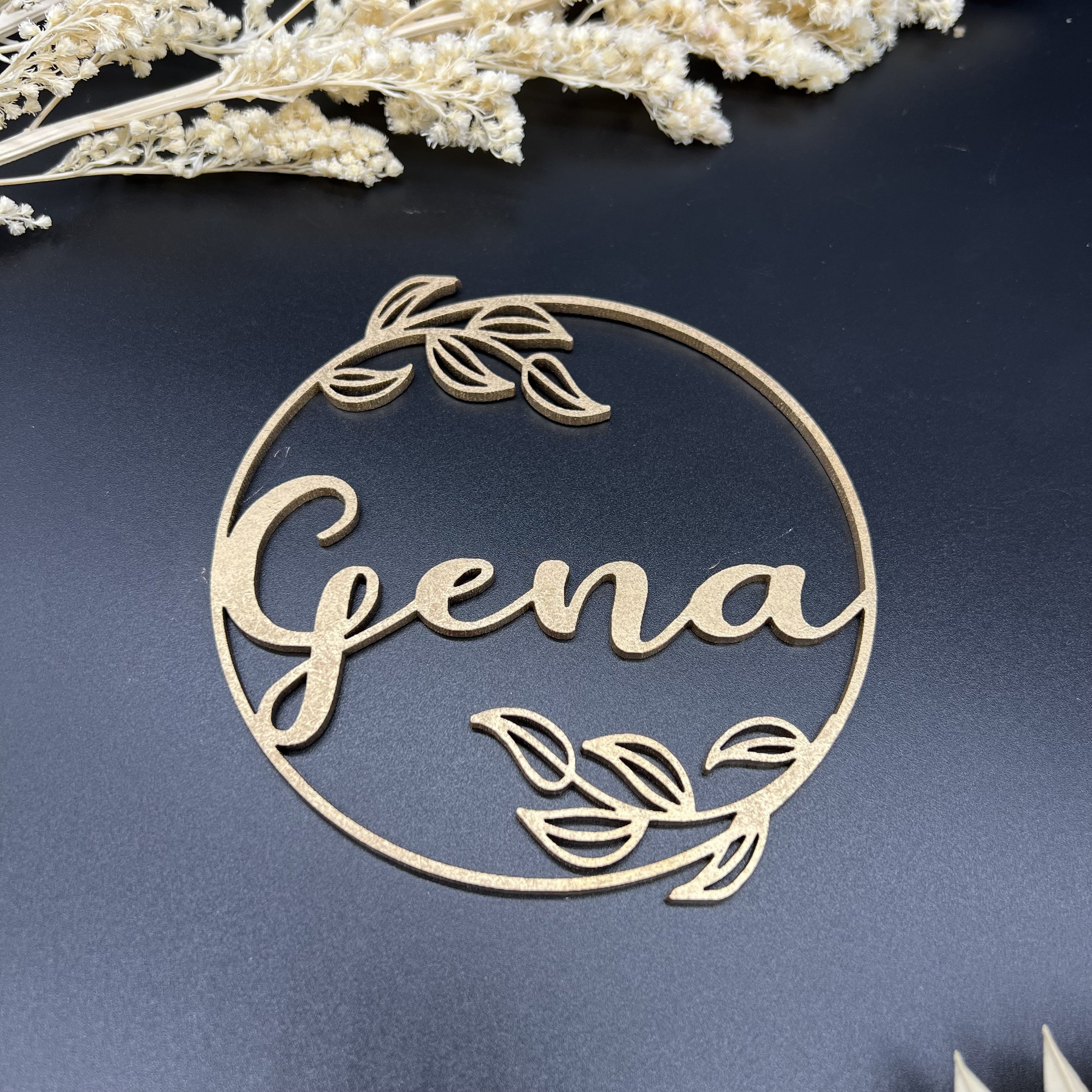 Birthday Floral Name Tags Wedding Wooden Table Setting Name - Etsy