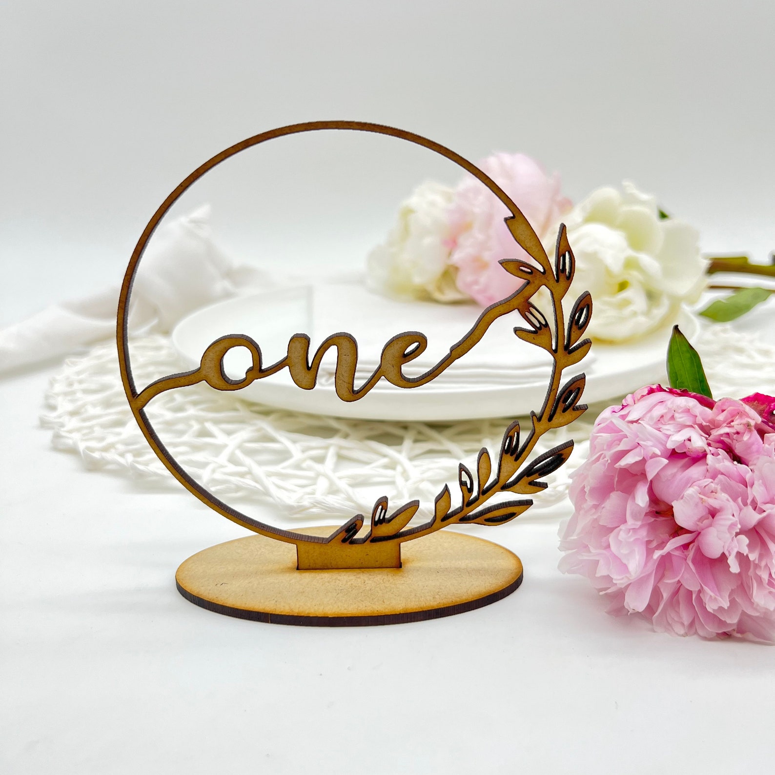 Table Number Sign, Circle Floral Table Numbers, Wedding Table Numbers ...