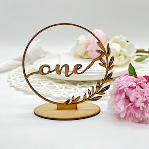 Table Number Sign, Circle Floral Table Numbers, Wedding Table Numbers ...