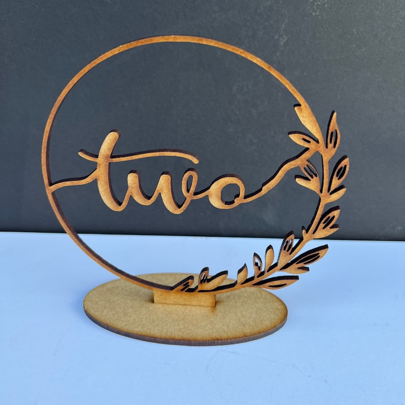 Table Number Sign Circle Floral Table Numbers Wedding Table - Etsy