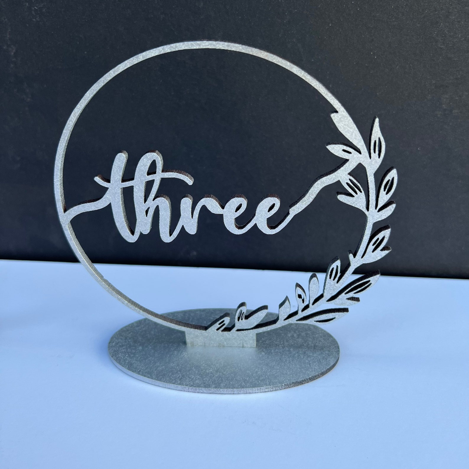 Table Number Sign Circle Floral Table Numbers Wedding Table - Etsy