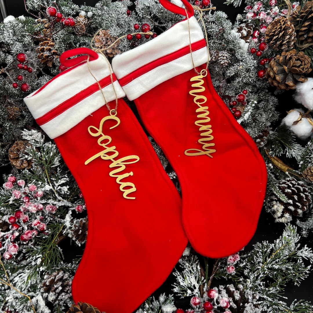Christmas Name Tag, Personalized Stocking Tag, Custom Name Stocking Tag ...